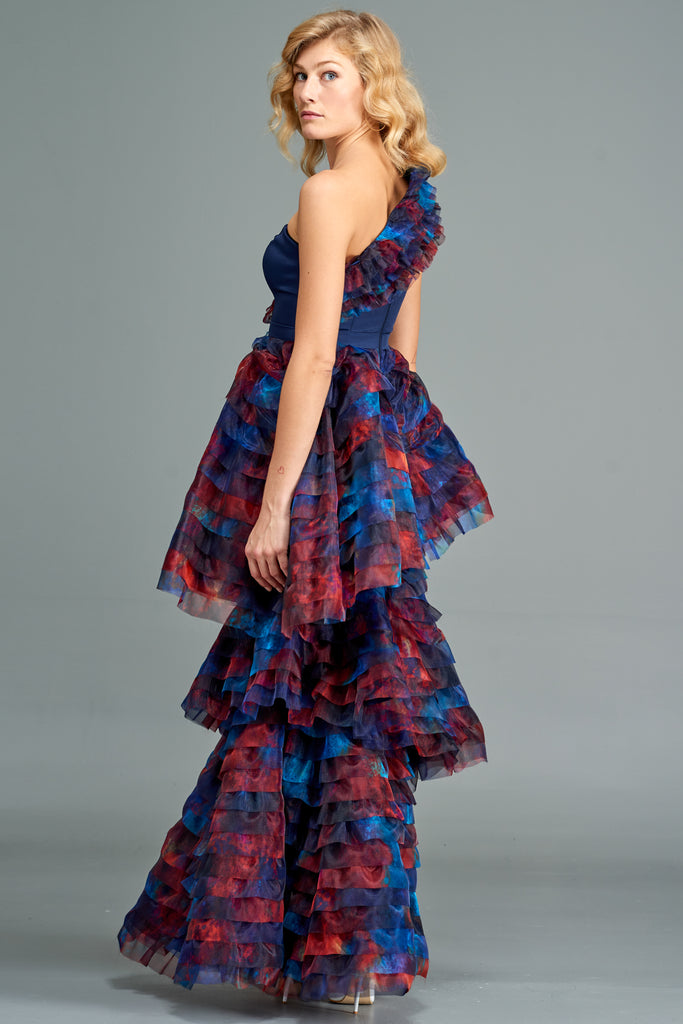 Patterned Layered Gown – John Paul Ataker