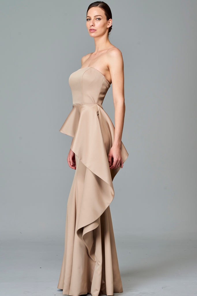Structured Strapless Long Dress – John Paul Ataker
