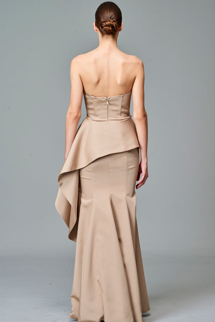 Structured Strapless Long Dress – John Paul Ataker